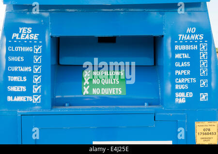 Recycling collection bin for clothes and shoes Stock Photo - Alamy