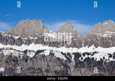 Typical swiss winter season landscape. January 2011, Switzerland Stock ...