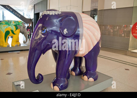 Bromley, UK, 13th july 2014, The elephant parade visits Bromley Intu ...