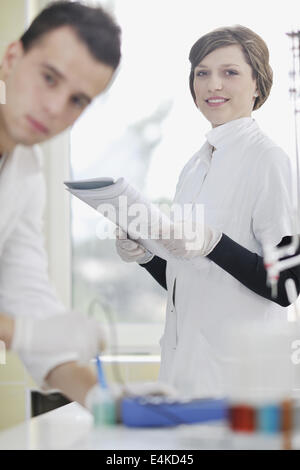students couple in lab Stock Photo - Alamy