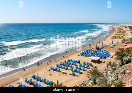 The Atlantic ocean view on Maspalomas beach on gran canaria canary ...