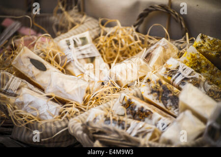 artisan soap in a medieval fair Stock Photo - Alamy