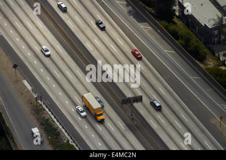 Santa Monica Freeeway, Interstate 10 (I-10), near Downtown Los Angeles ...