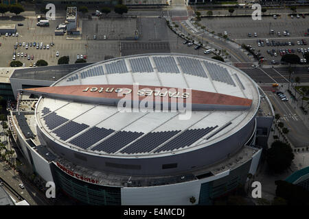staples centre center aerial view overhead los angeles lakers clippers ...