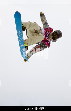 Gregory Bretz (USA) competing in Men's Snowboard Halfpipe at the ...