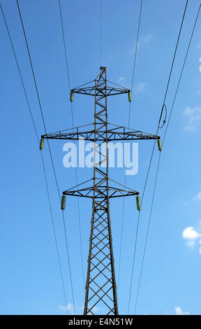 Electric line column Stock Photo - Alamy