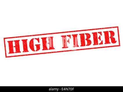 HIGH FIBER red Rubber Stamp over a white background Stock Photo - Alamy