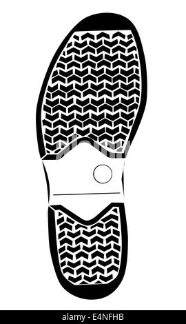 boot trace on white background Stock Photo - Alamy