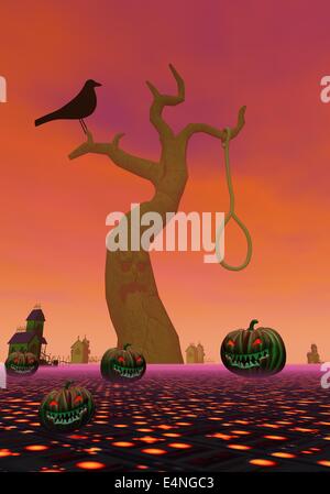 tree, halloween, october, season, scene, location, site, seasonal, fall ...