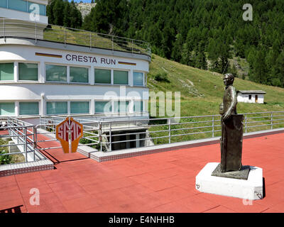 The start house for the iconic CRESTA RUN in St. Moritz, Switzerland ...