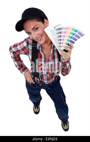 Fan paint samples interior design painting natural Colors. Wooden ...