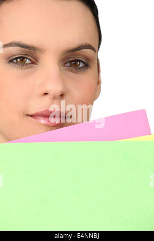 Close-up of files and file folders on a desk top in an office Stock ...