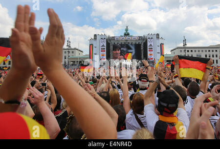 German fans celebrate winning during the Germany v Côte d'Ivoire FIFA ...