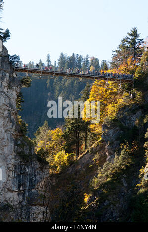 Marien Bridge over the Pöllat Gorge, Hohenschwangau, Allgäu, Bavaria, Germany Stock Photo - Alamy