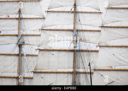 Segel eines Windjammers,Segelschiff Stock Photo - Alamy