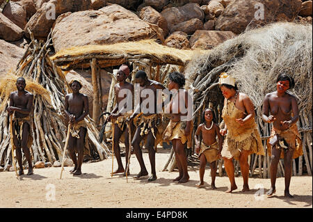 Damara People in traditional clothes are singing and dancing at The ...