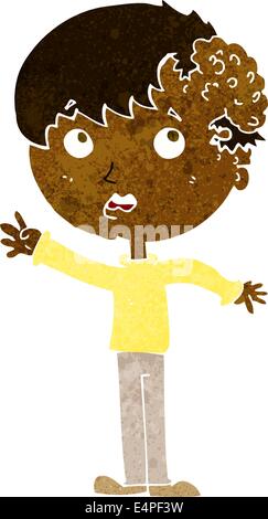 cartoon boy with growth on head with speech bubble Stock Vector Image ...