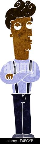 cartoon unimpressed man Stock Vector Image & Art - Alamy
