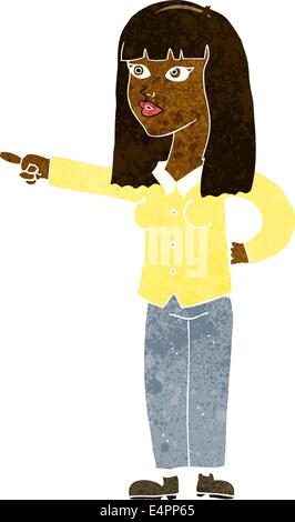 cartoon pretty woman pointing Stock Vector Image & Art - Alamy