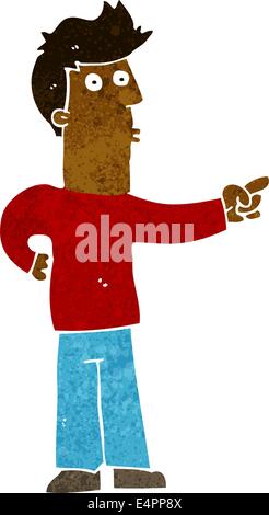 cartoon curious man pointing Stock Vector Image & Art - Alamy