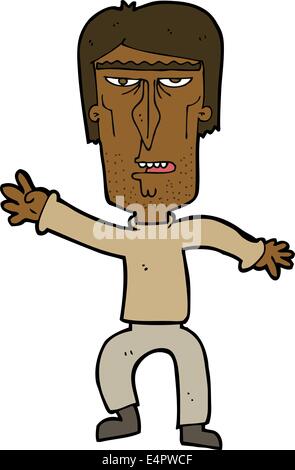 cartoon angry man waving warning Stock Vector Image & Art - Alamy