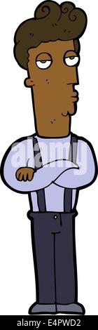 cartoon unimpressed man Stock Vector Image & Art - Alamy