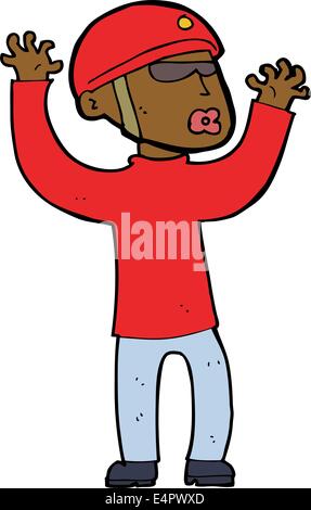 cartoon security man panicking Stock Vector Image & Art - Alamy