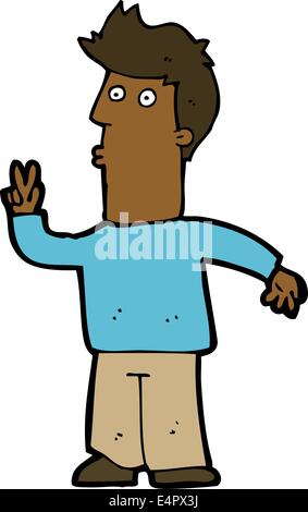 cartoon man signaling with hand Stock Vector Image & Art - Alamy