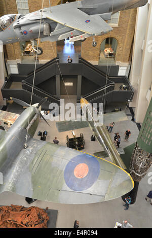 Atrium in the Imperial War Museum London, IWM London, Lambeth Road ...