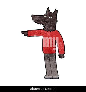cartoon wolf man pointing Stock Vector Image & Art - Alamy