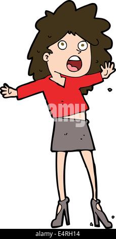 cartoon woman having trouble walking in heels Stock Vector Image & Art ...