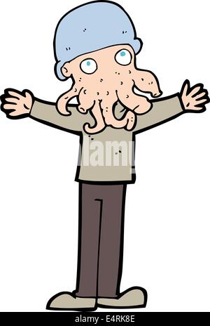 cartoon alien squid face man Stock Vector Image & Art - Alamy