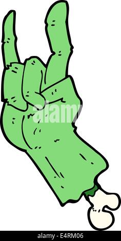 cartoon zombie hand making rock symbol Stock Vector Image & Art - Alamy