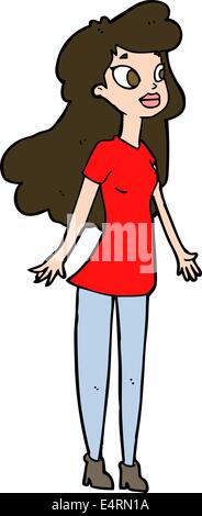 cartoon pretty girl Stock Vector Image & Art - Alamy