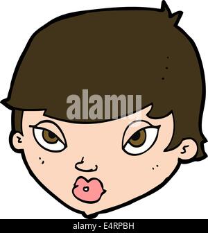 cartoon unimpressed woman Stock Vector Image & Art - Alamy