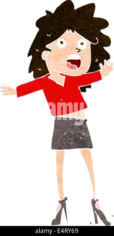 cartoon woman having trouble walking in heels Stock Vector Image & Art ...