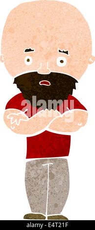cartoon shocked bald man with beard Stock Vector Image & Art - Alamy