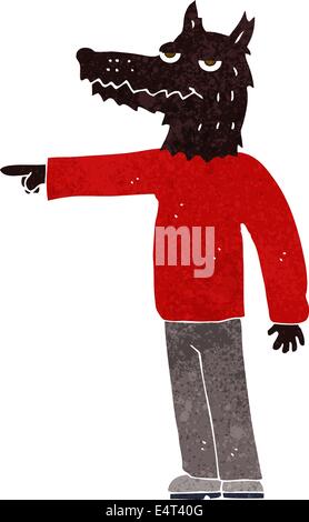 cartoon wolf man pointing Stock Vector Image & Art - Alamy