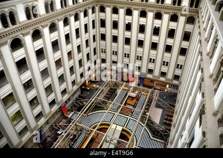 Washington, DC: The immense interior atrium surrounded by seven floors ...