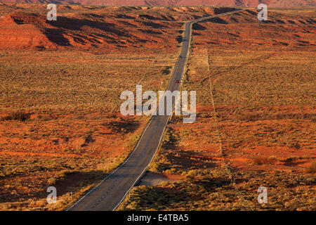 Scenic road Route 163 to Monument Valley National Park (Arizona, Utah ...