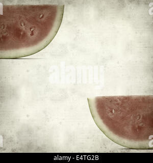 textured old paper background with watermelon Stock Photo - Alamy