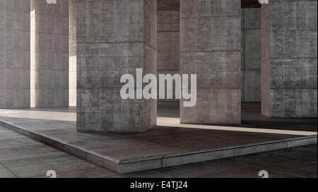 blank interior, concrete column Stock Photo - Alamy