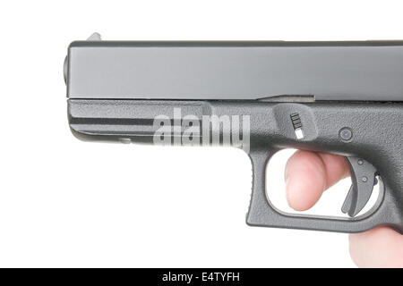 side view of handgun on pure white background Stock Photo - Alamy