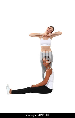 Women making forms with their bodies Stock Photo - Alamy