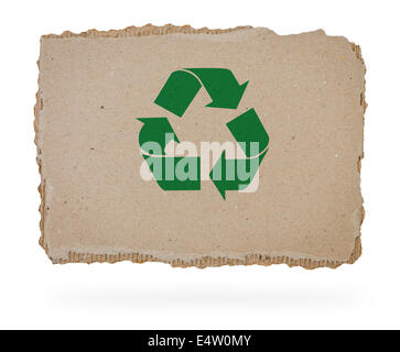 Green torn cardboard isolated on a white background Stock Photo - Alamy