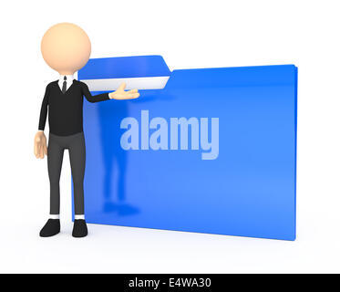Folder character isolated on white background Stock Photo - Alamy