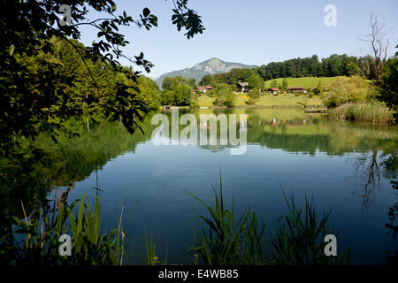 Swimming Lake Wössner See in Unterwössen, Chiemgau, Bavaria, Germany ...