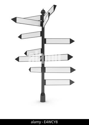 Directions signs over white background. computer generated image Stock ...