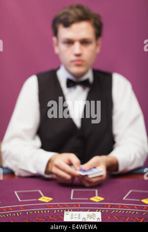 Man Dealing Cards at Poker Game Stock Photo - Alamy