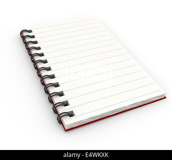 Image of notebook with copy space and pencil on yellow and white ...